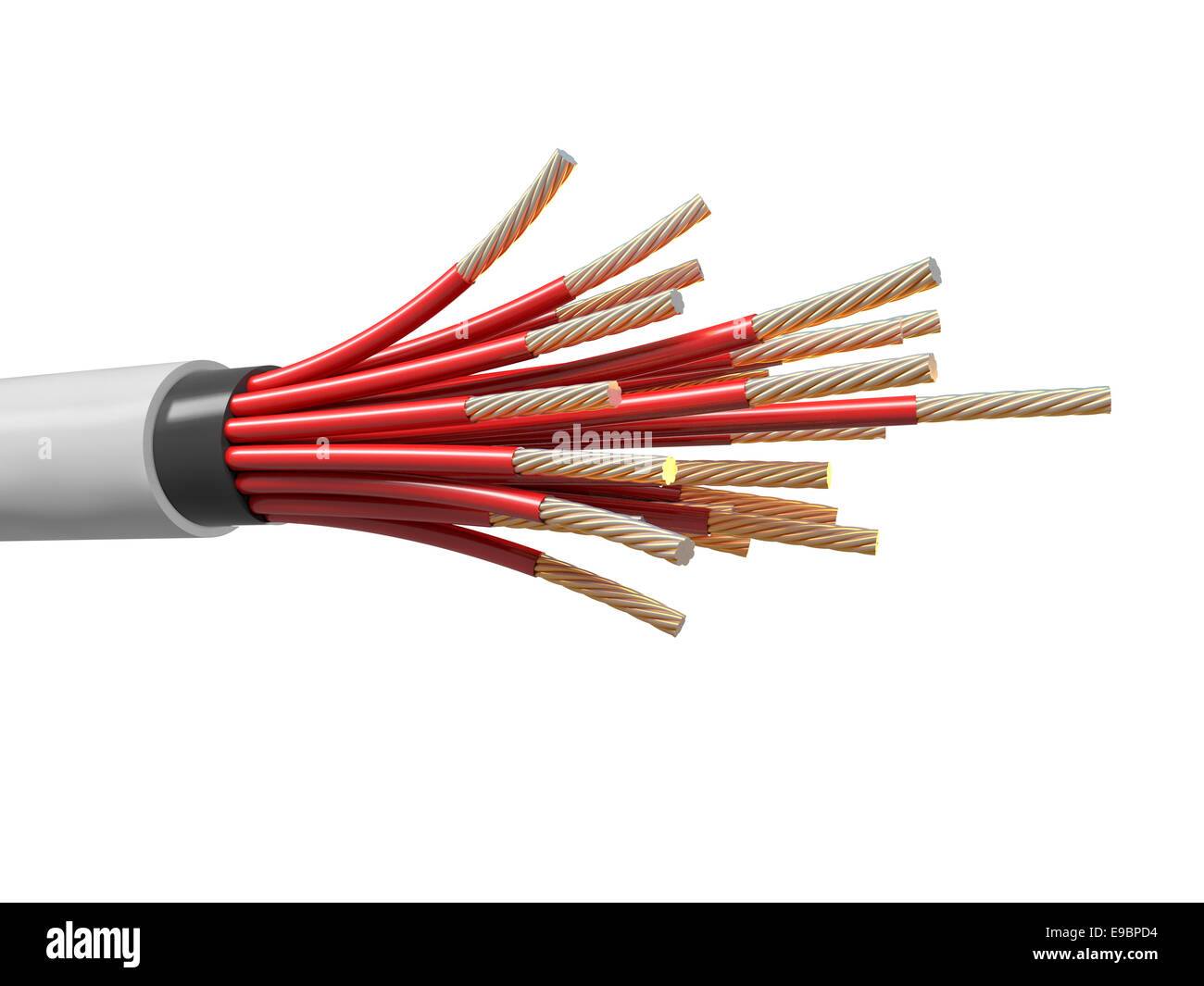 closeup of electric cable 3d image Stock Photo - Alamy