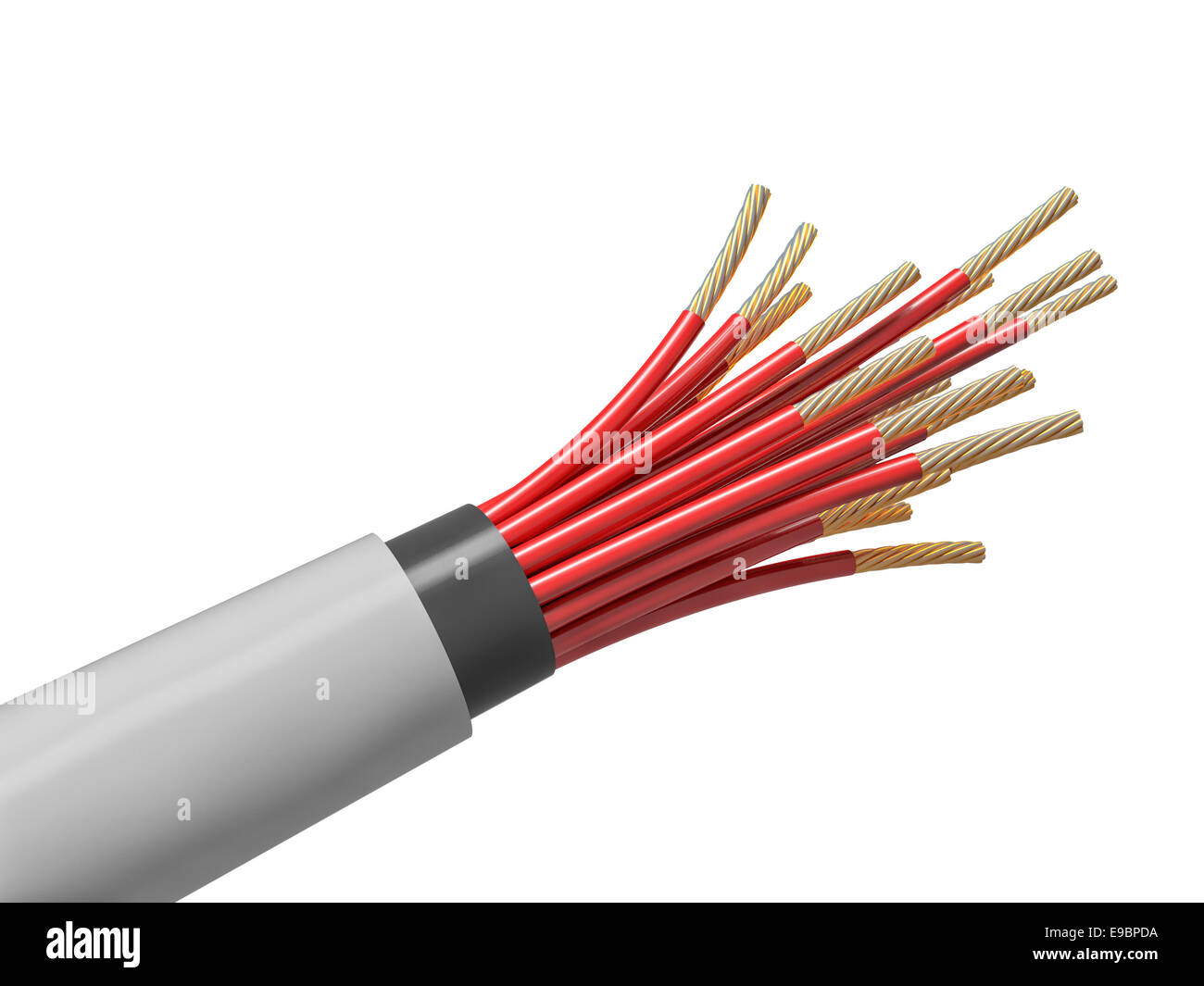 closeup of electric cable 3d image Stock Photo - Alamy