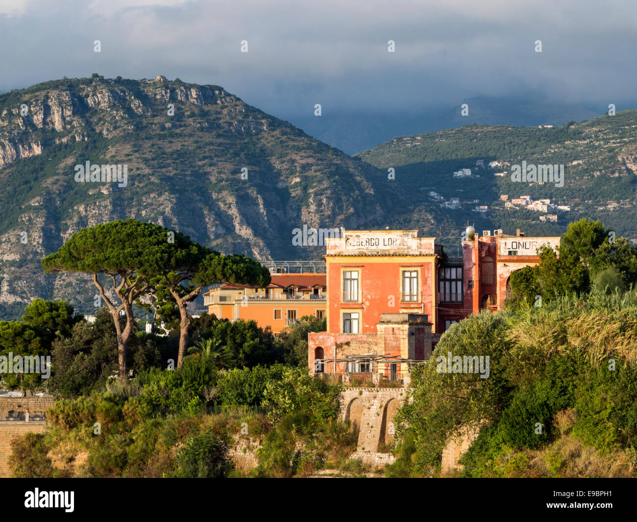 Villa on the cliff top in Sorrento Italy Stock Photo - Alamy