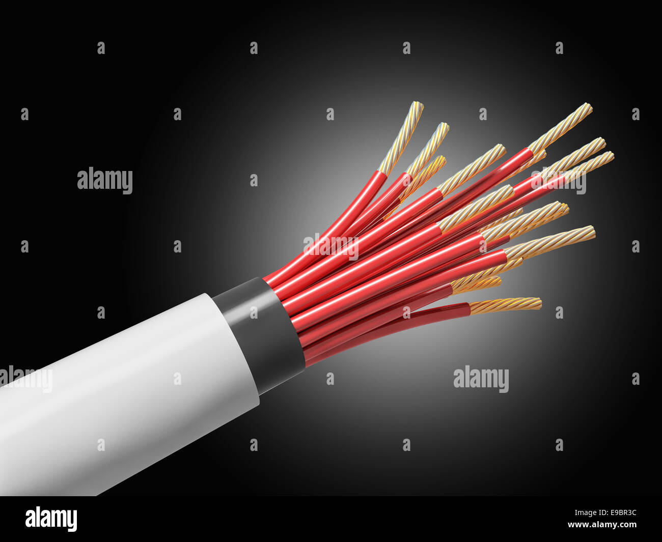 Closeup electric cable 3d hi-res stock photography and images - Alamy