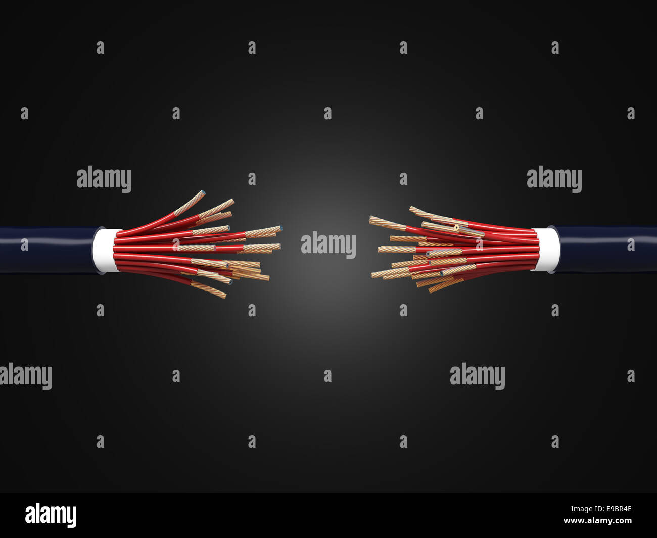 closeup of electric cable 3d image Stock Photo - Alamy