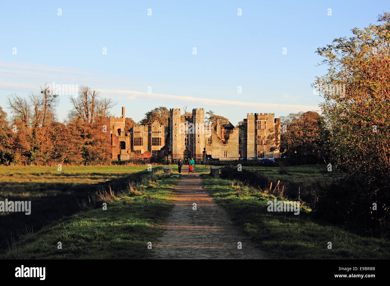 Cowdray ruin Historic Tudor House at Midhurst, West Sussex, England, UK ...