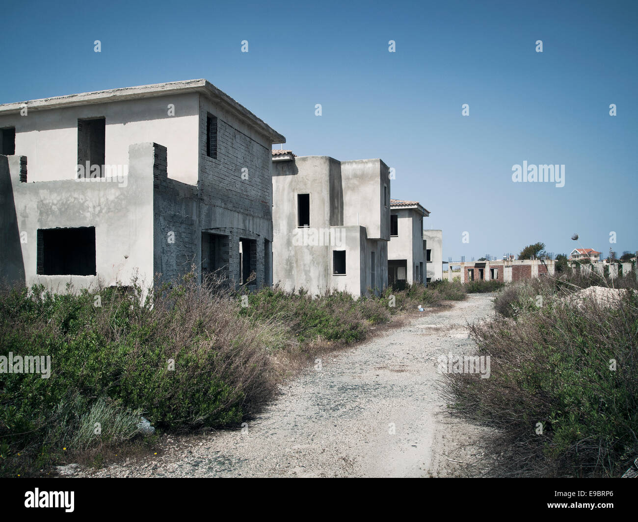 unfinished abandoned building projects in Cyprus, building site ...