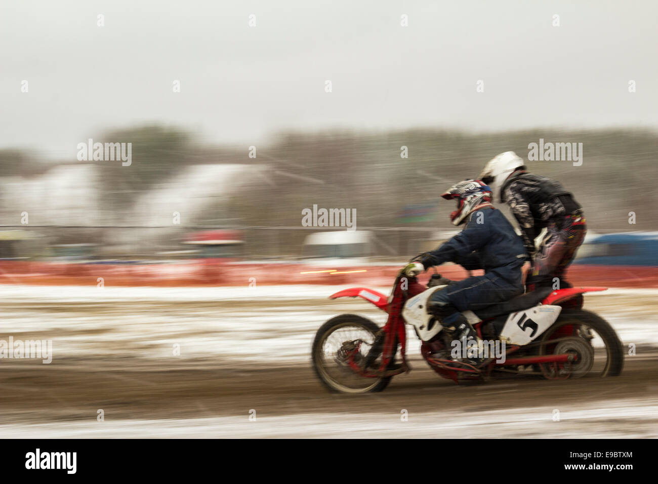Circuit race on a motorcycle with a sidecar Stock Photo - Alamy