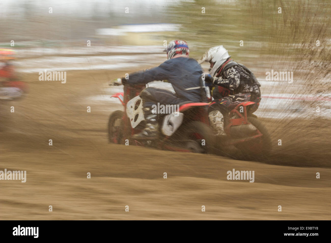 Circuit race on a motorcycle with a sidecar Stock Photo - Alamy