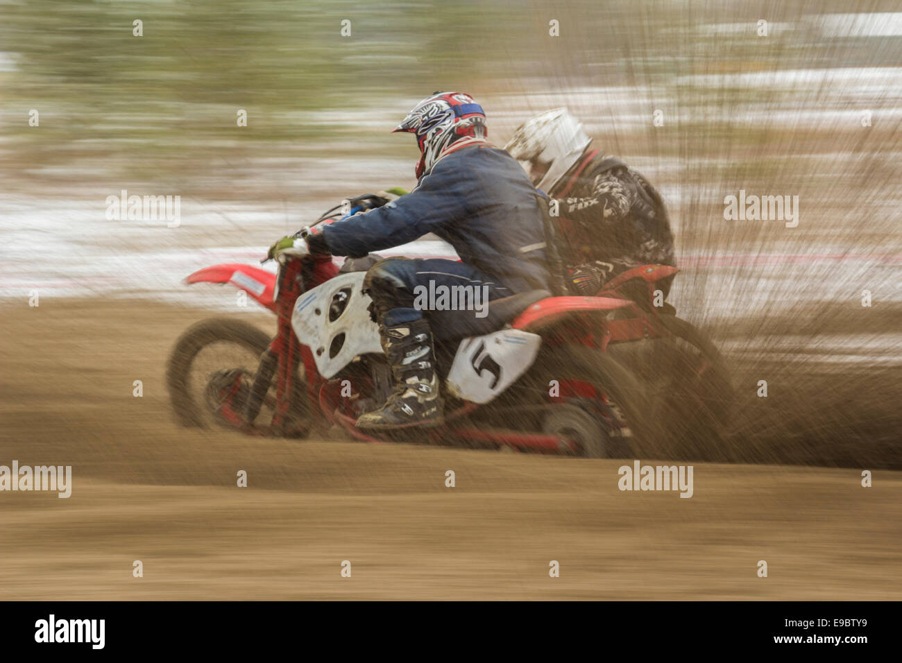 Circuit race on a motorcycle with a sidecar Stock Photo - Alamy