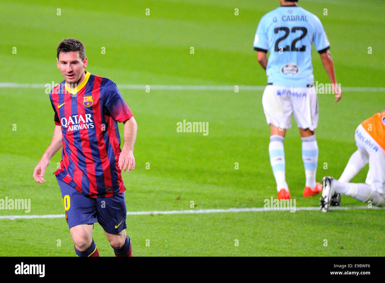 BARCELONA - MAR 26: Lionel Messi (left), Argentinean F.C Barcelona ...