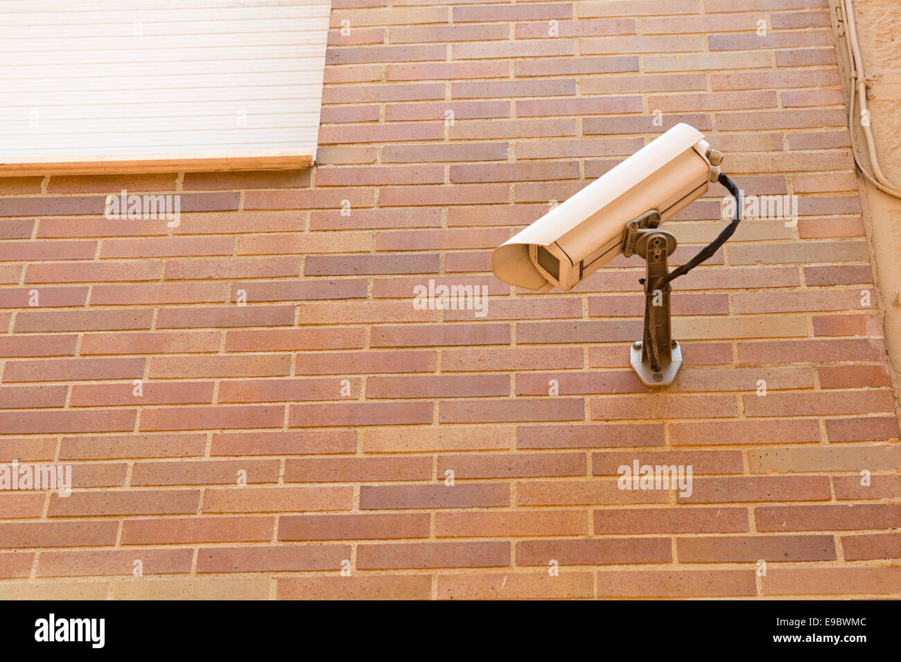 security camera on a wall. the control anti-theft Stock Photo - Alamy