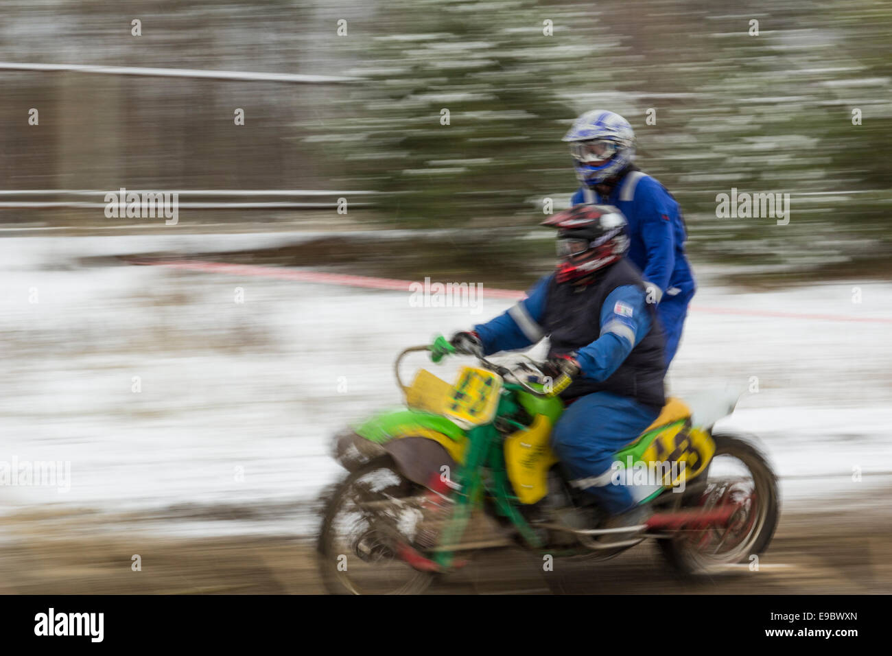 Circuit race on a motorcycle with a sidecar Stock Photo - Alamy