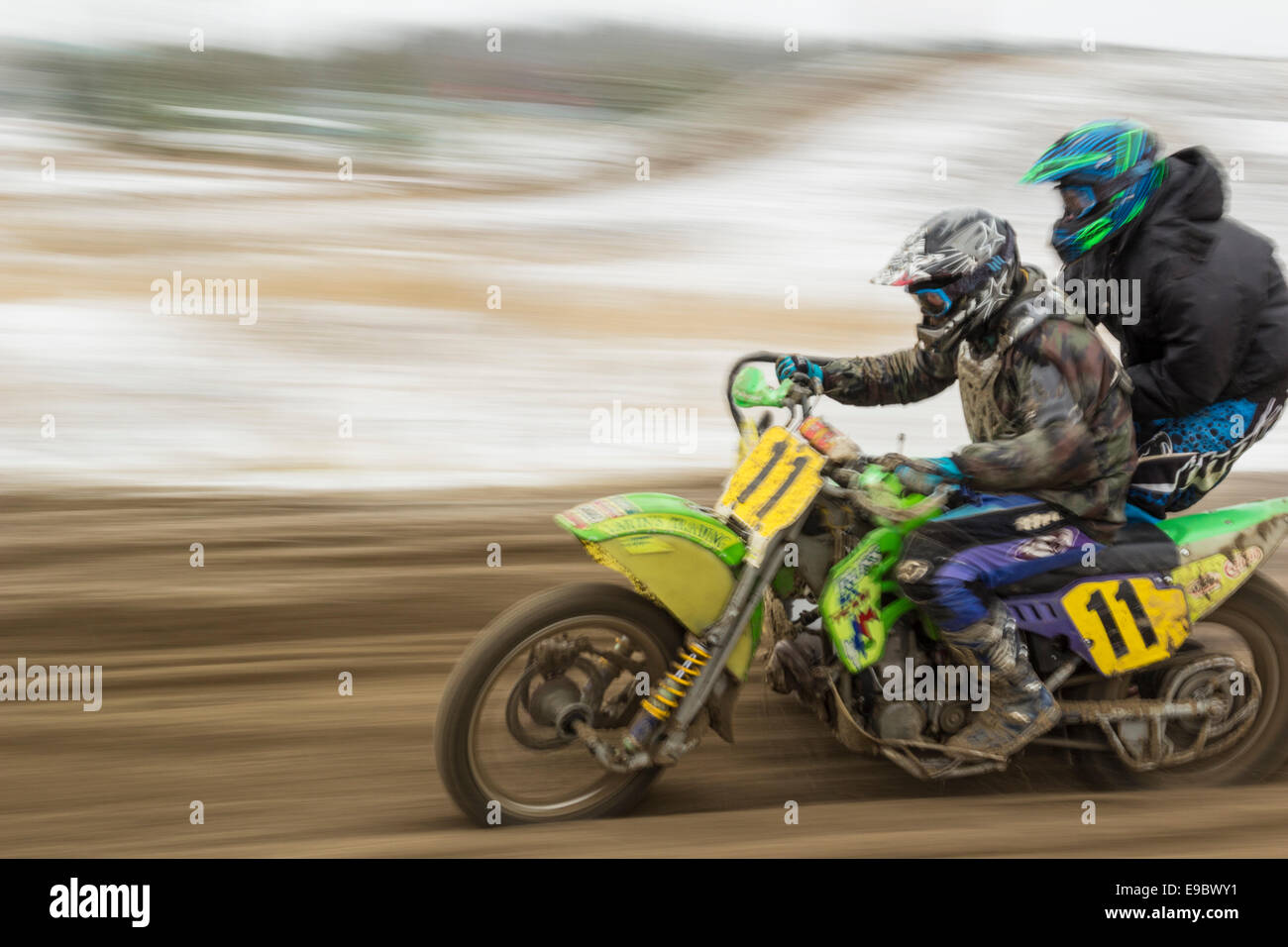Circuit race on a motorcycle with a sidecar Stock Photo - Alamy