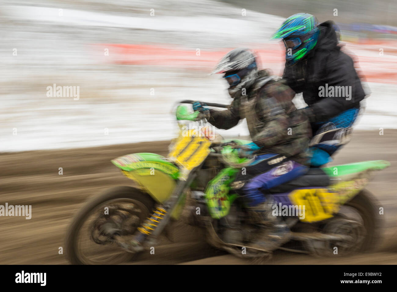 Circuit race on a motorcycle with a sidecar Stock Photo - Alamy