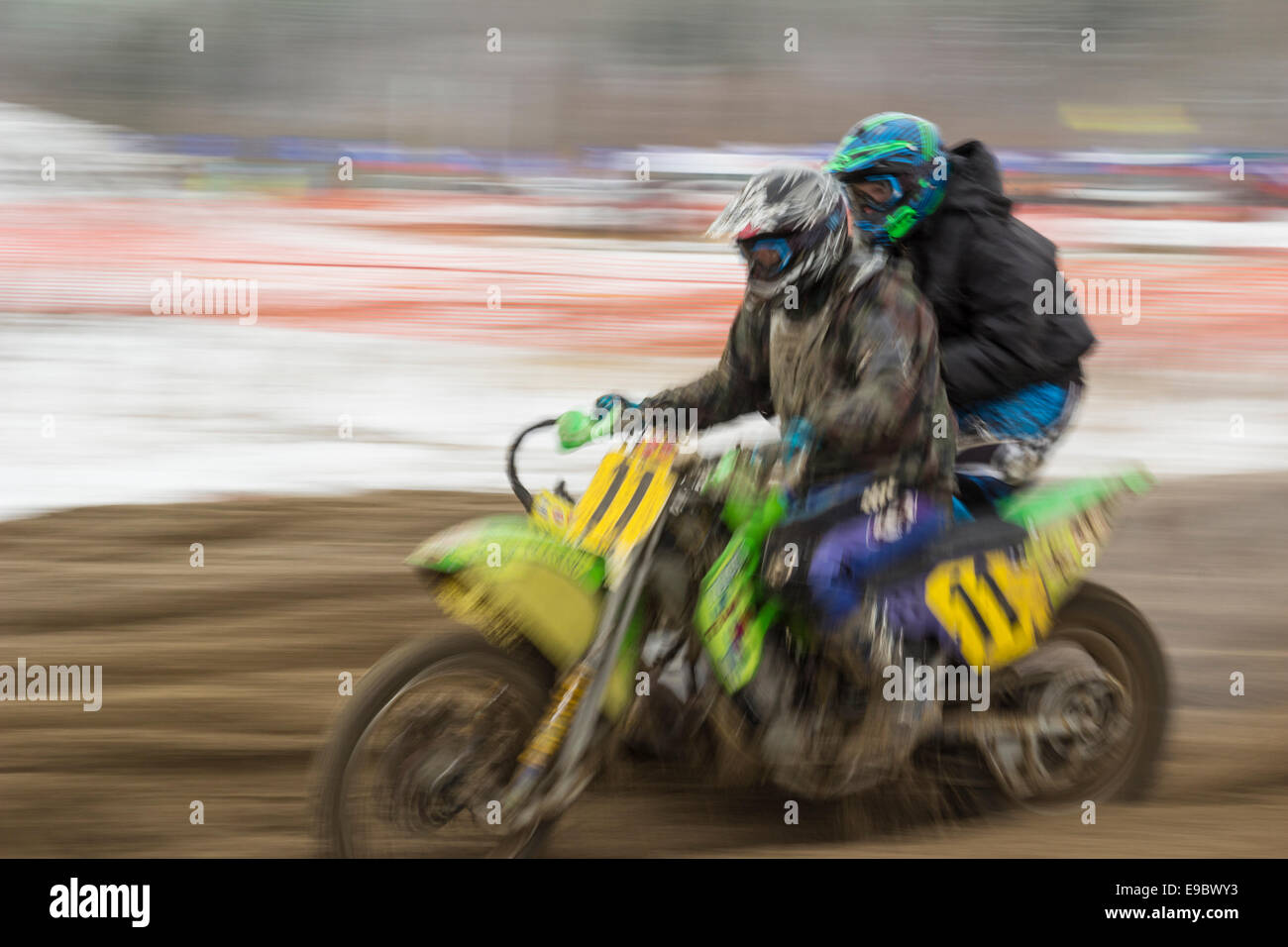 Circuit race on a motorcycle with a sidecar Stock Photo - Alamy