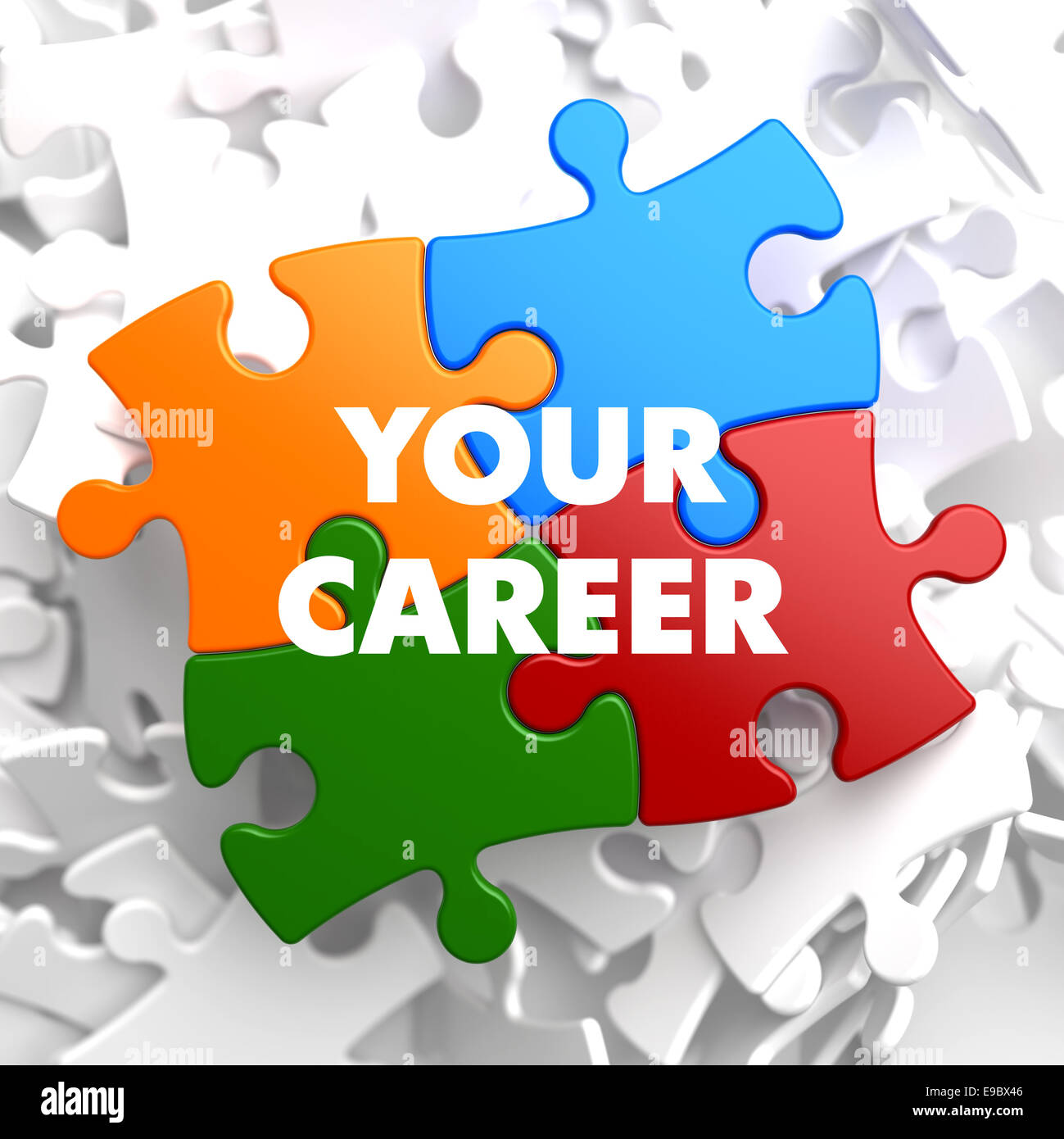 Your Career on Multicolor Puzzle Stock Photo - Alamy