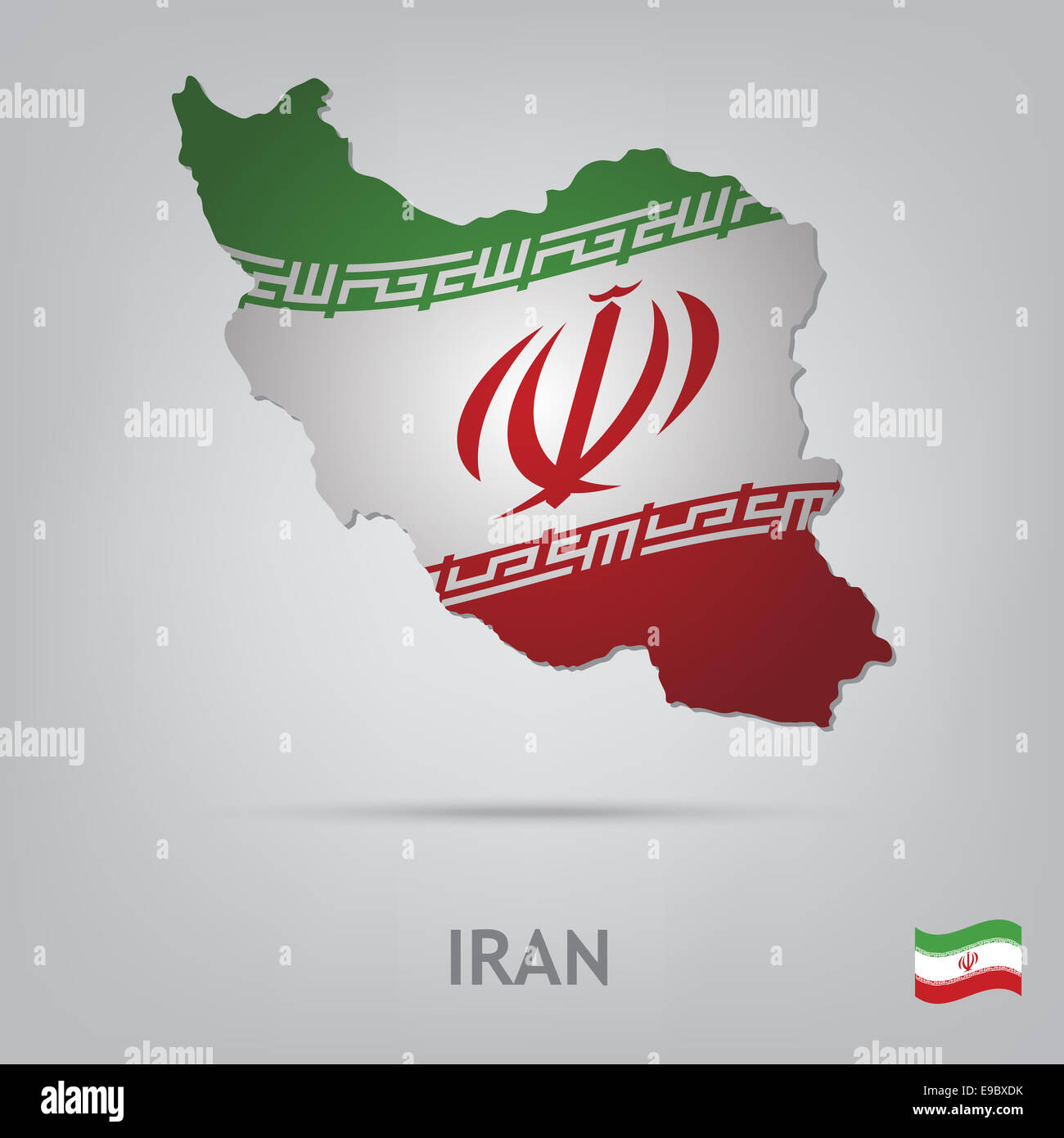 Iran map vector hi-res stock photography and images - Alamy