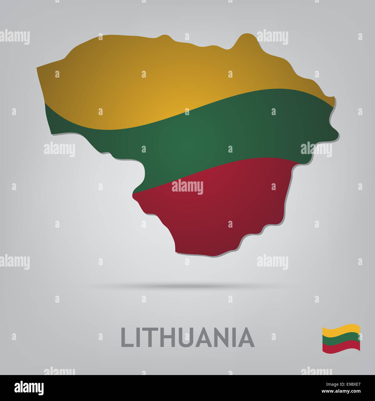 Flag of country lithuania outline hi-res stock photography and images ...