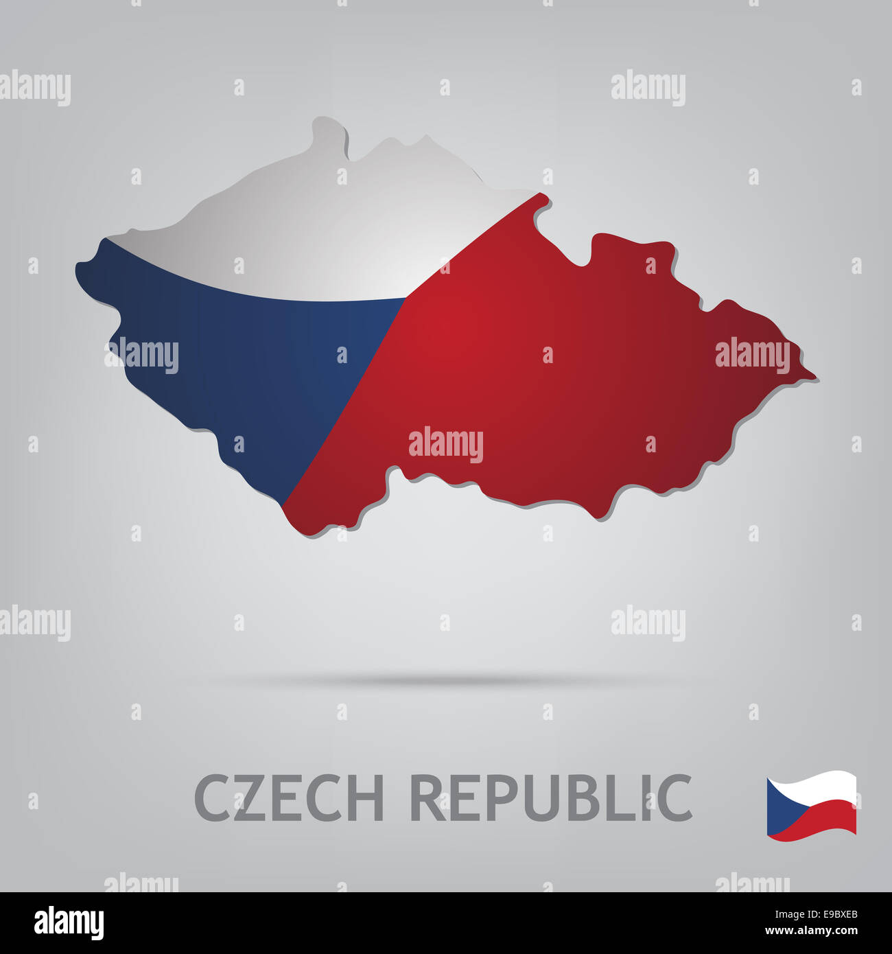 Czech republic flag outline hi-res stock photography and images - Alamy