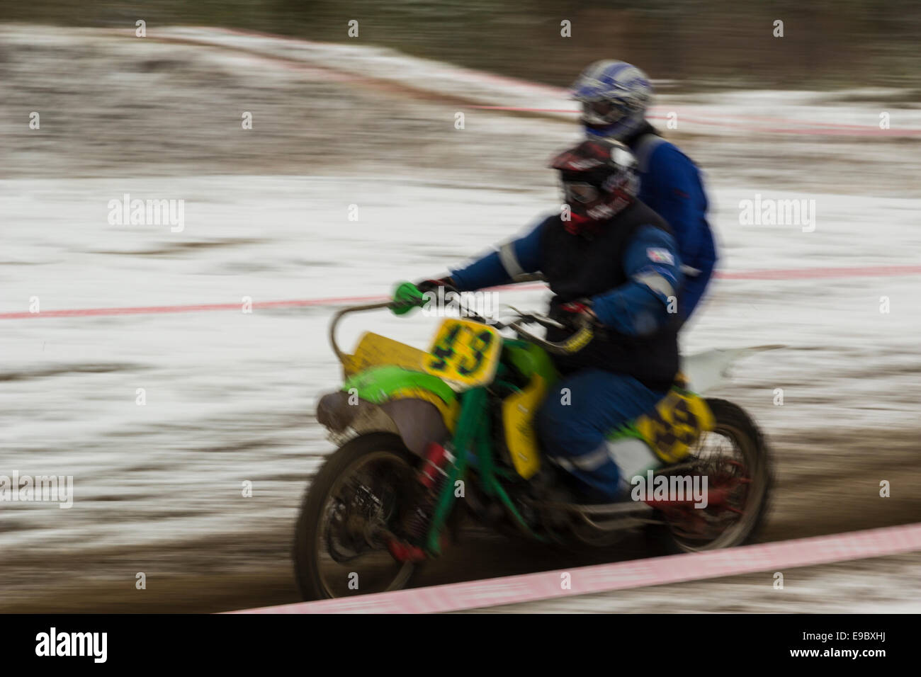 Circuit race on a motorcycle with a sidecar Stock Photo - Alamy