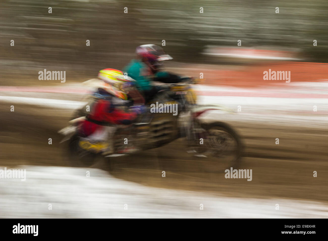 Circuit race on a motorcycle with a sidecar Stock Photo - Alamy