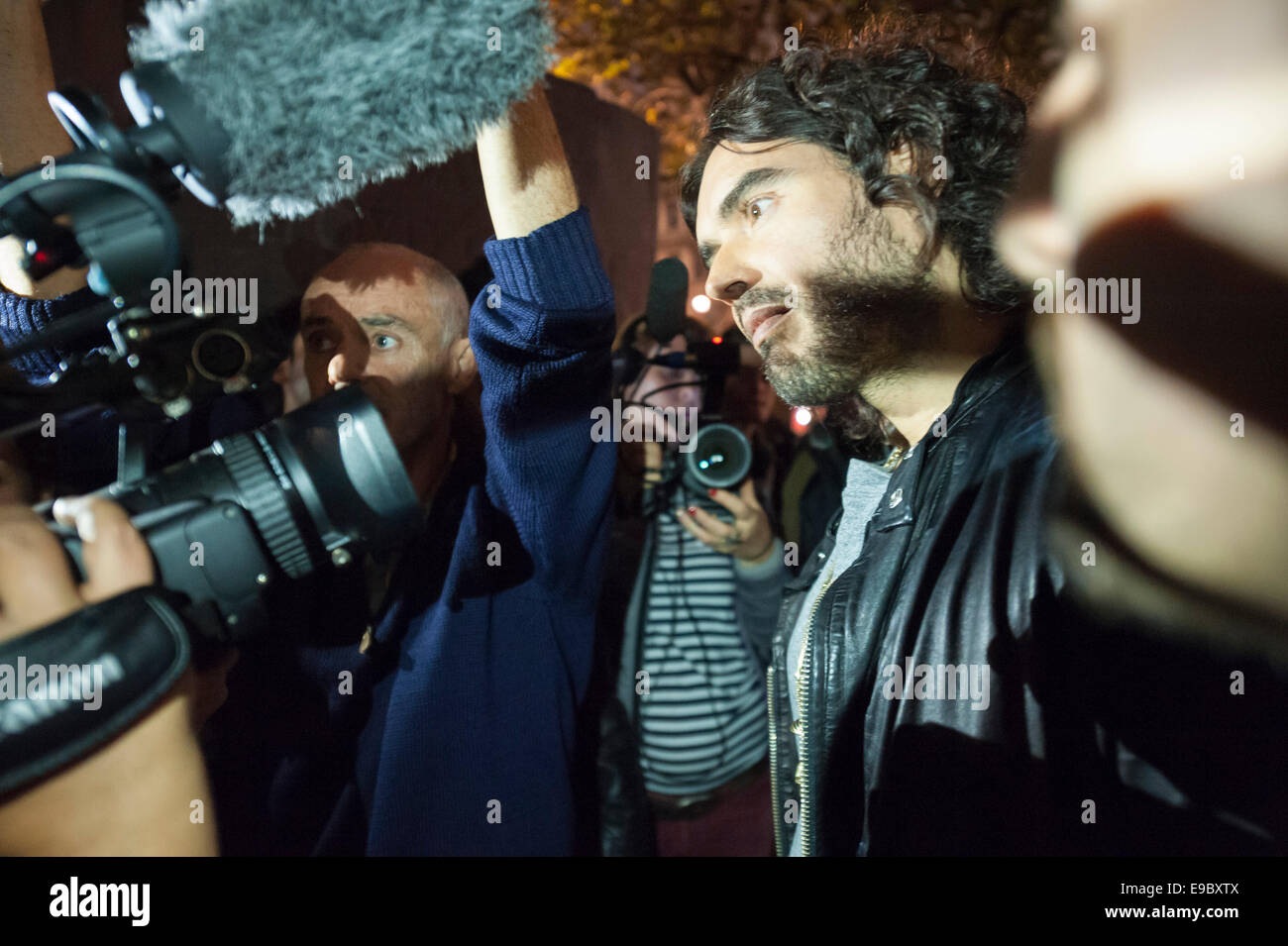 Parliament Square, London, UK. 23rd October 2014. Russell Brand visits ...