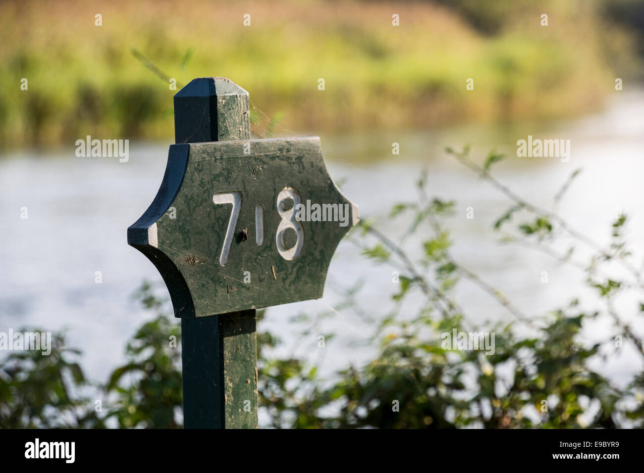 Beat sign, River Test, Hampshire, England Stock Photo - Alamy