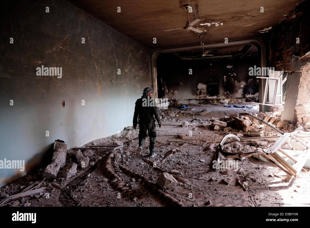 A member of the Syriac Security Office commonly known as the Sutoro or ...