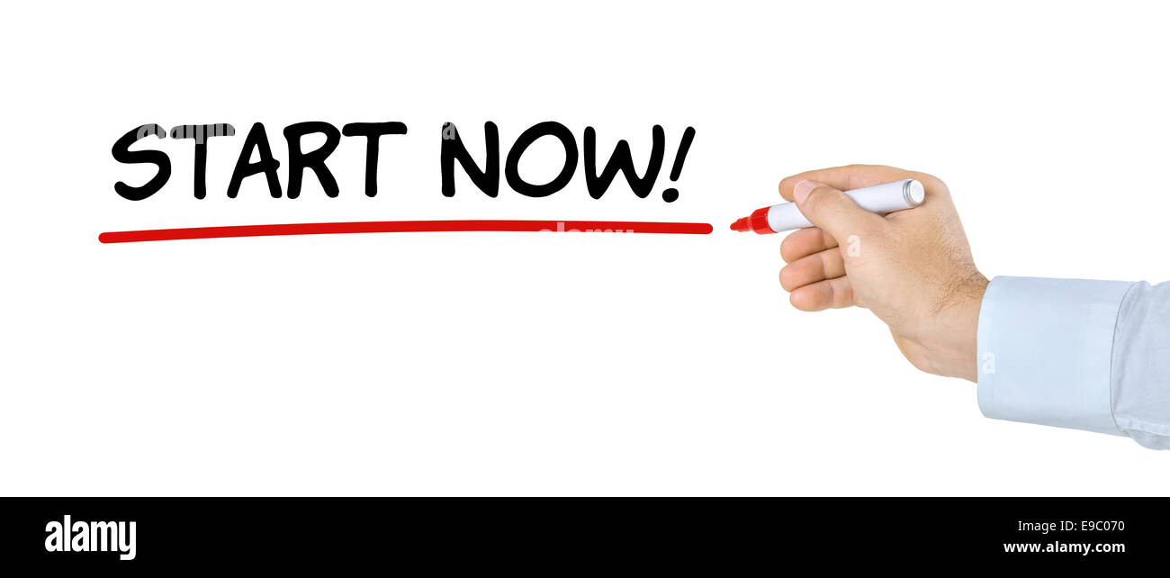 Handwriting text start concept hi-res stock photography and images - Alamy