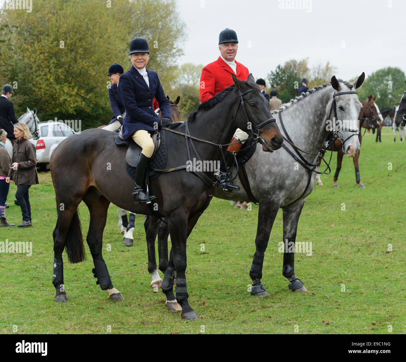 Leicestershire, UK. 24th October, 2014. Mrs Nicky Hanbury and Mr ...