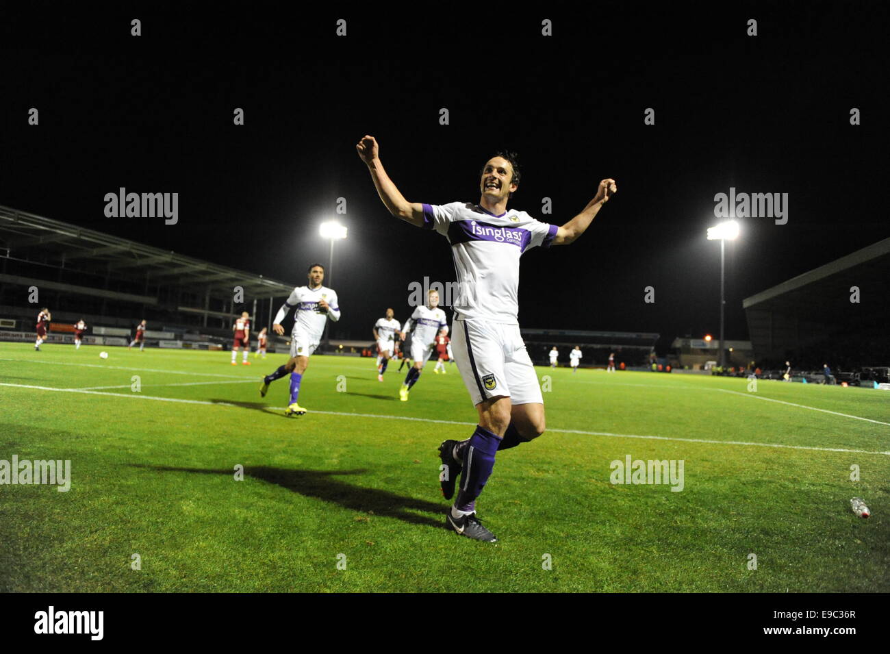 Job name: sport Danny Hylton Celebrates infront of Northampton fans ...