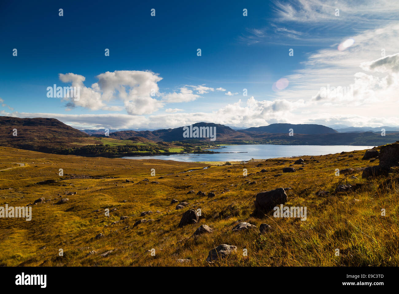 Loch Carron Scotland from Bealach na Ba Stock Photo - Alamy
