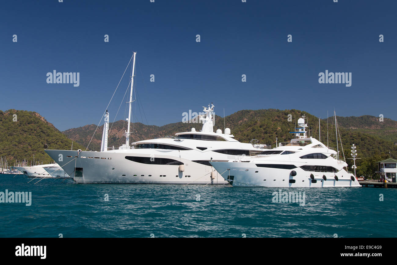 Yachts in Gocek Marina, Turkey Stock Photo - Alamy