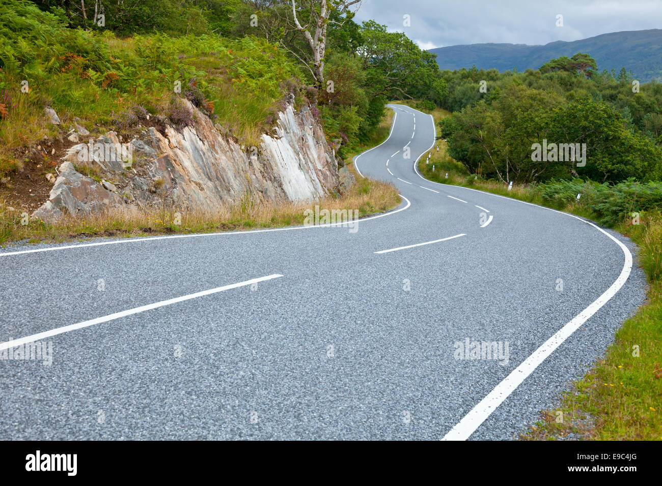 Scenic winding road in Scotland Stock Photo - Alamy