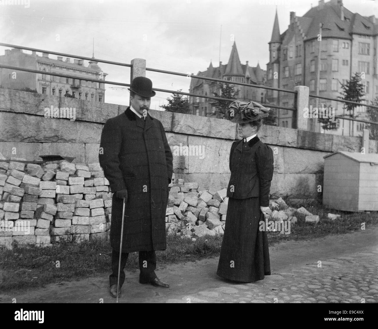 A historical photograph from 1906 showing Bruno and Ingrid Aminoff in ...