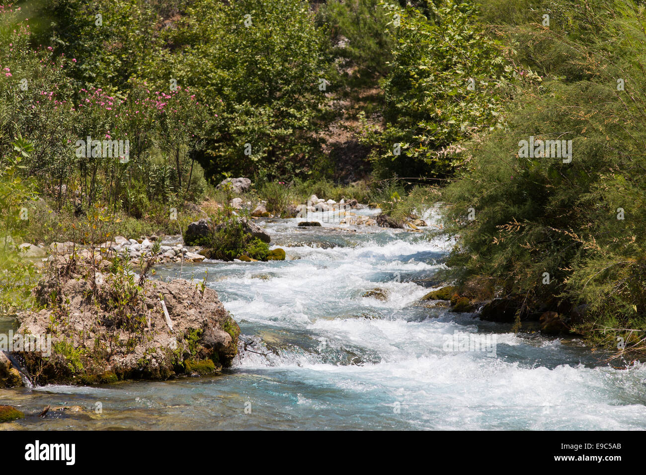 A River is flowing between mountains Stock Photo - Alamy