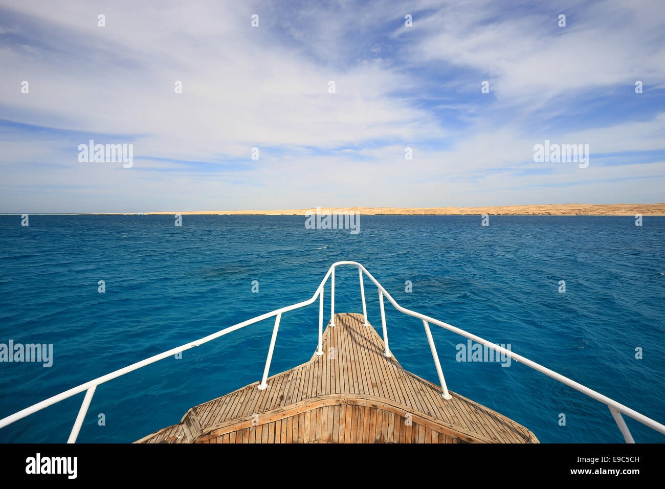 Bow motor boat on the Red Sea Stock Photo - Alamy