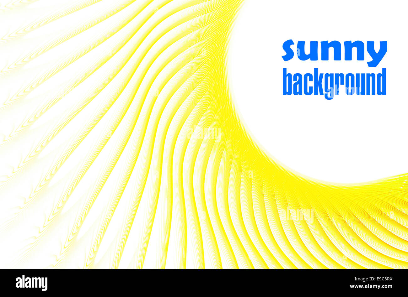 Sunny template. Abstract layout with yellow shape of sun Stock Photo ...