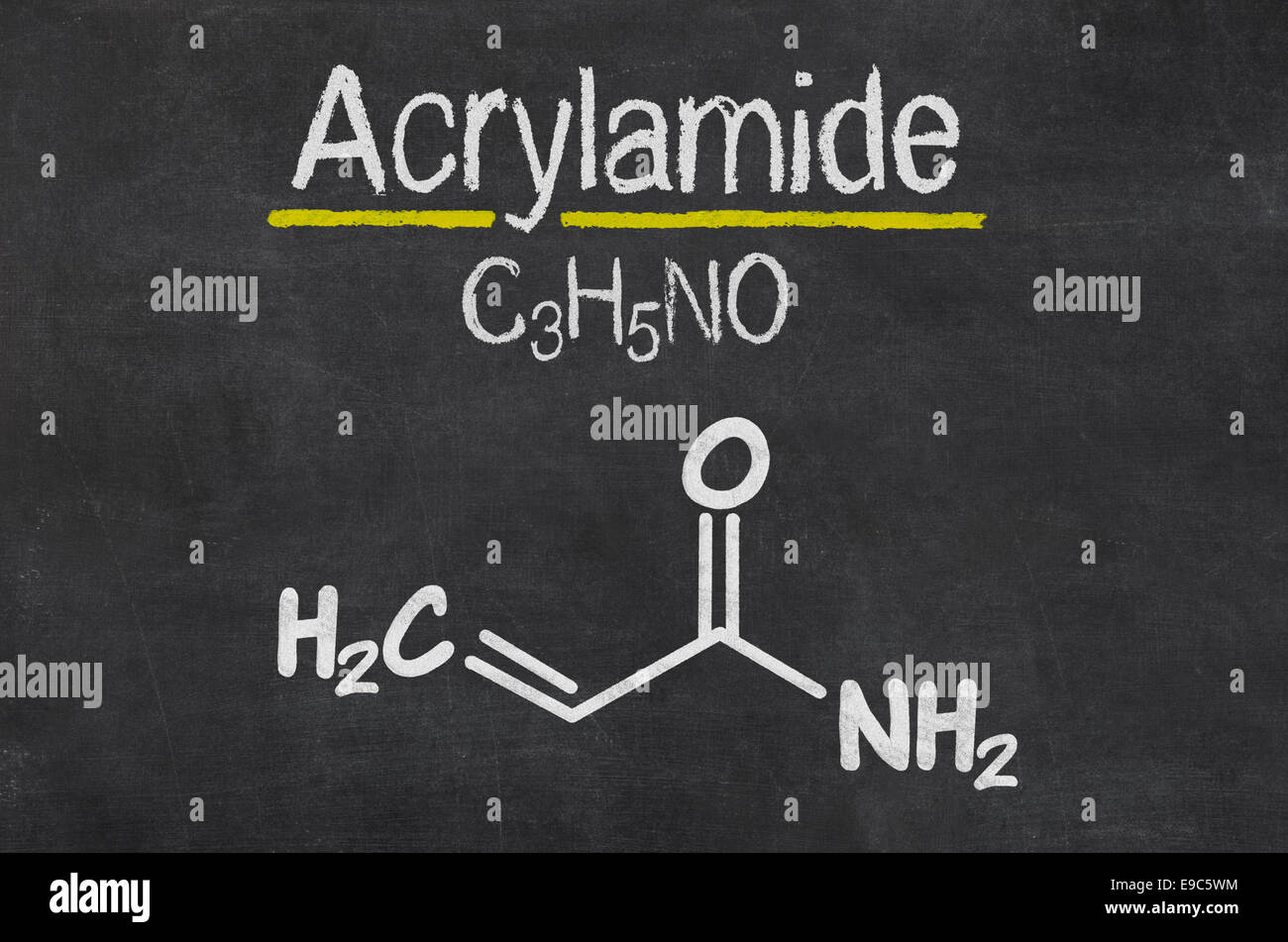 Blackboard with the chemical formula of Acrylamide Stock Photo - Alamy