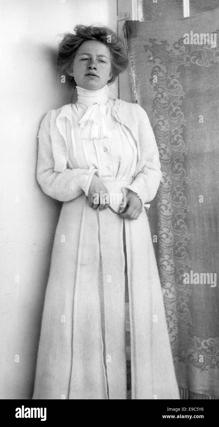 A photograph of Edith Södergran, a notable Finnish poet, known for her ...