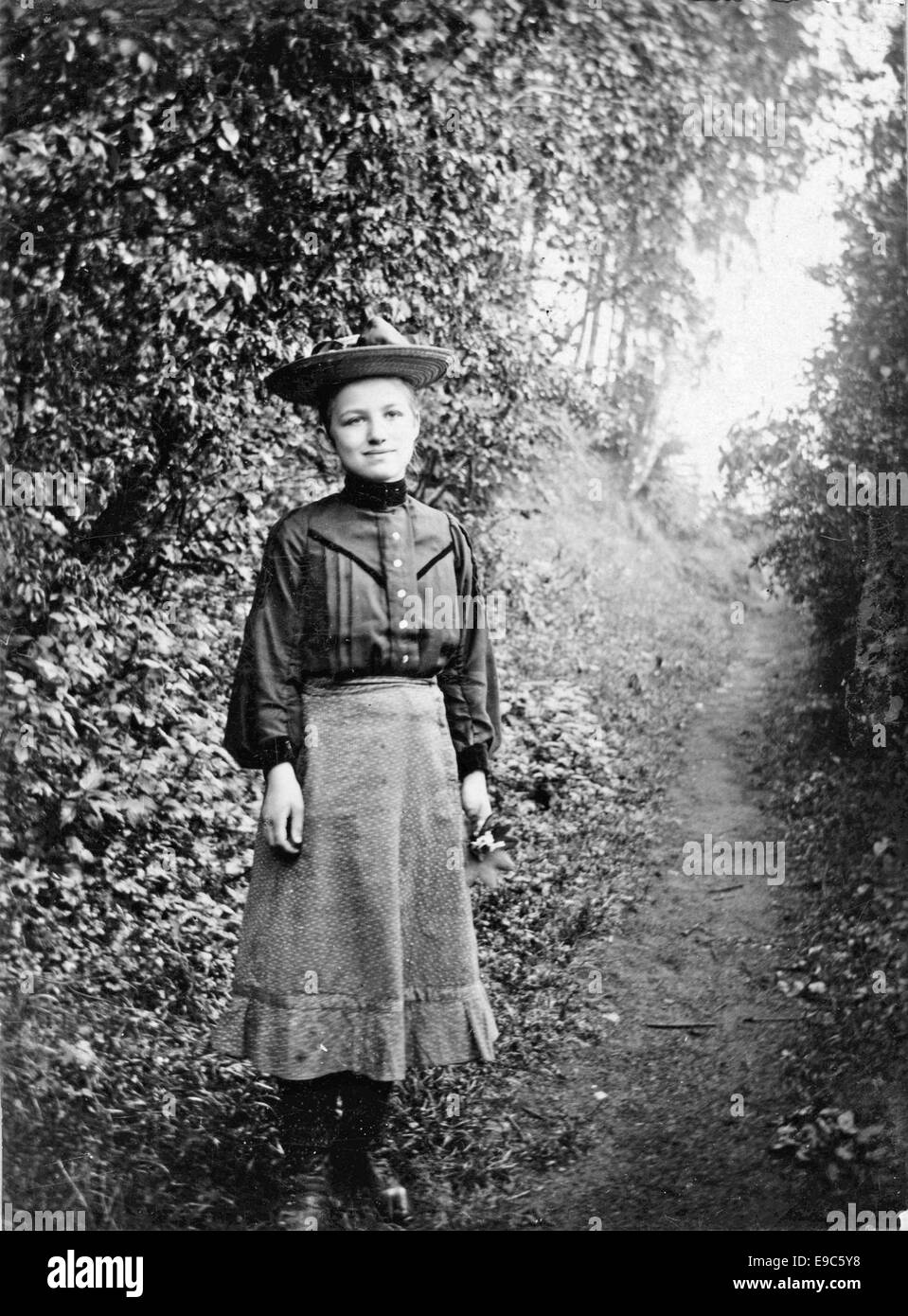 This image captures Edith Södergran, a renowned Finnish poet, in a ...