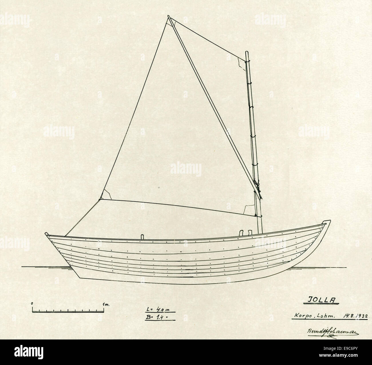 A drawing of a traditional Finnish boat, referred to as 'Julle' or ...