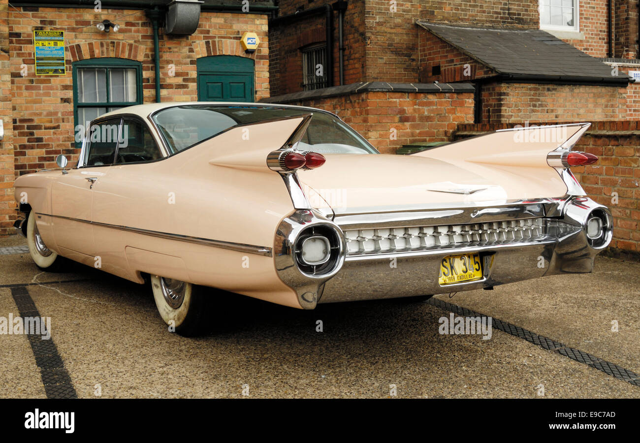 Rear view of 1950's Cadillac, Nottingham, England Stock Photo - Alamy