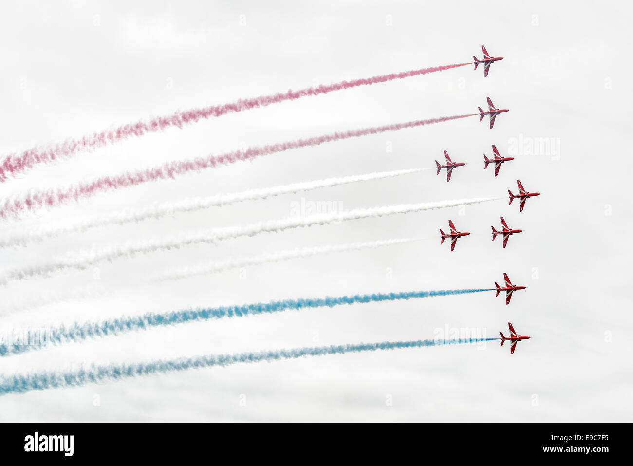 Nine Hawker Siddeley Hawk Jet Trainers of the British Royal Air Force ...