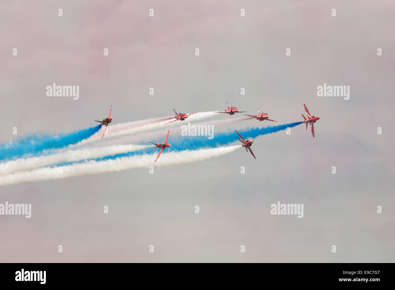 Seven Hawker Siddeley Hawk Jet Trainers of the British Royal Air Force ...