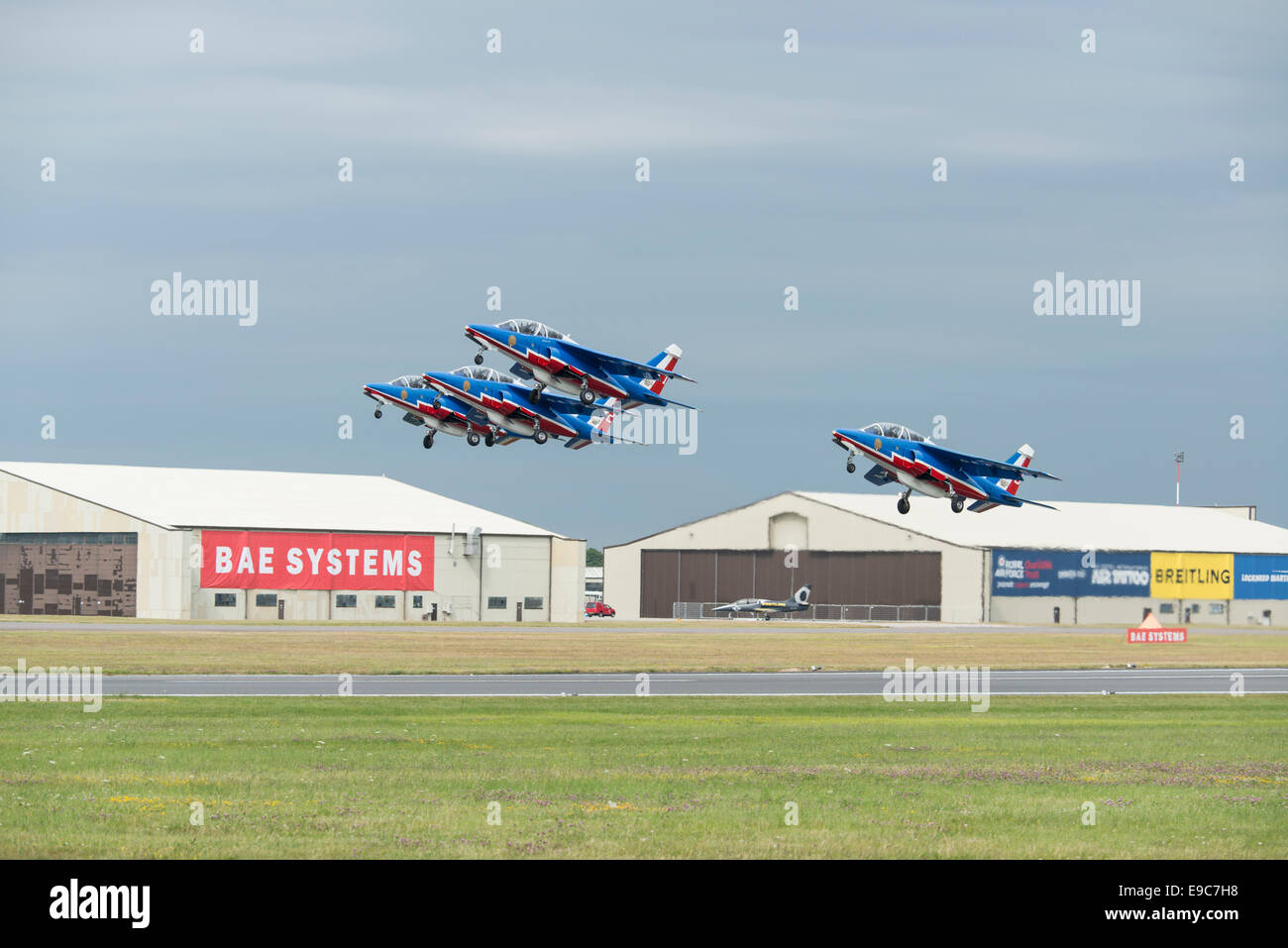 Four aircraft from the French aerobatic display team, La Patrouille de ...