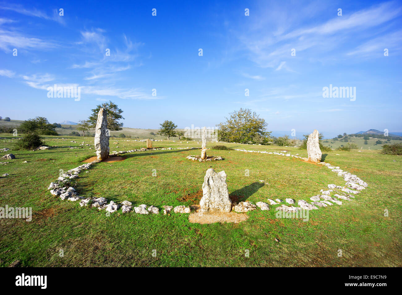 cromlech of Mendiluce, in Alava, Basque Country Stock Photo - Alamy