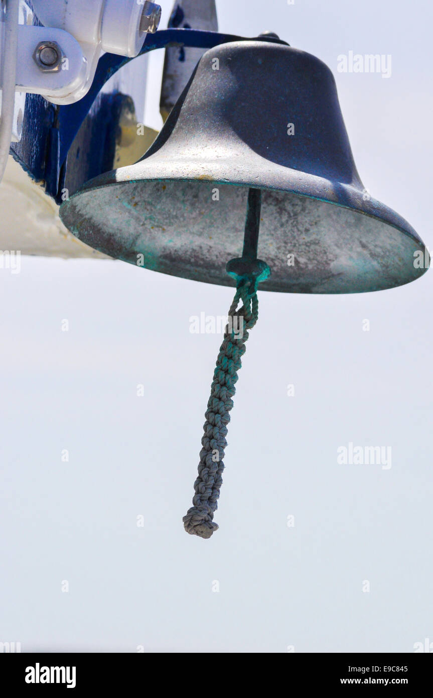 weathered ships bell Stock Photo - Alamy
