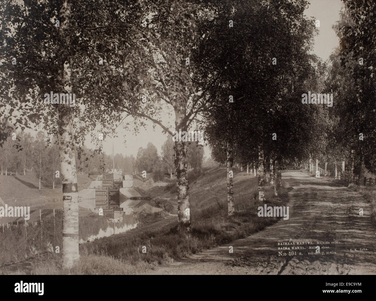 A photograph depicting a historical landscape in Finland, with a path ...