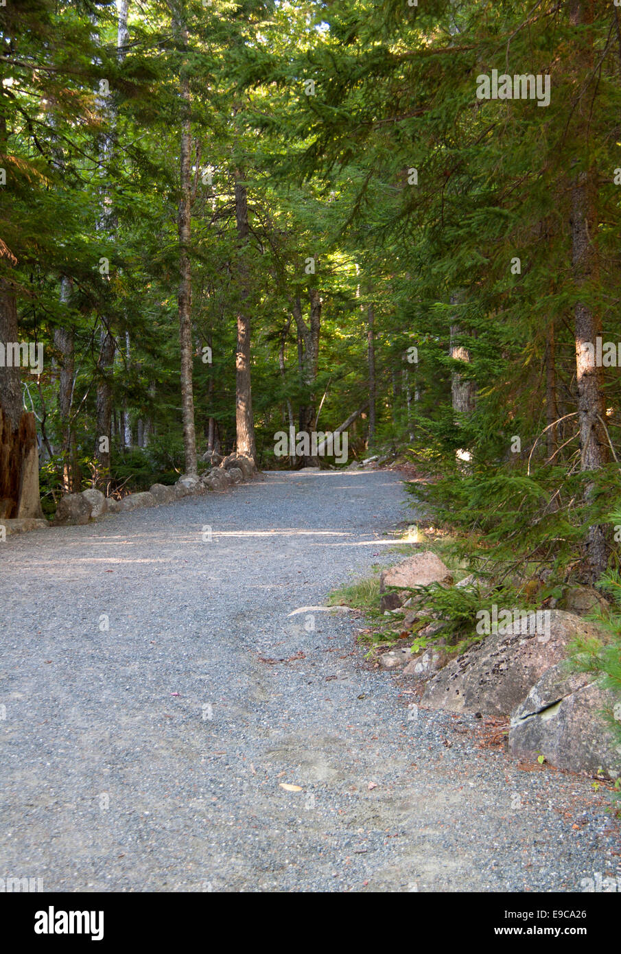 Acadia National Park, ME – September 4, 2014: The carriage trail near ...