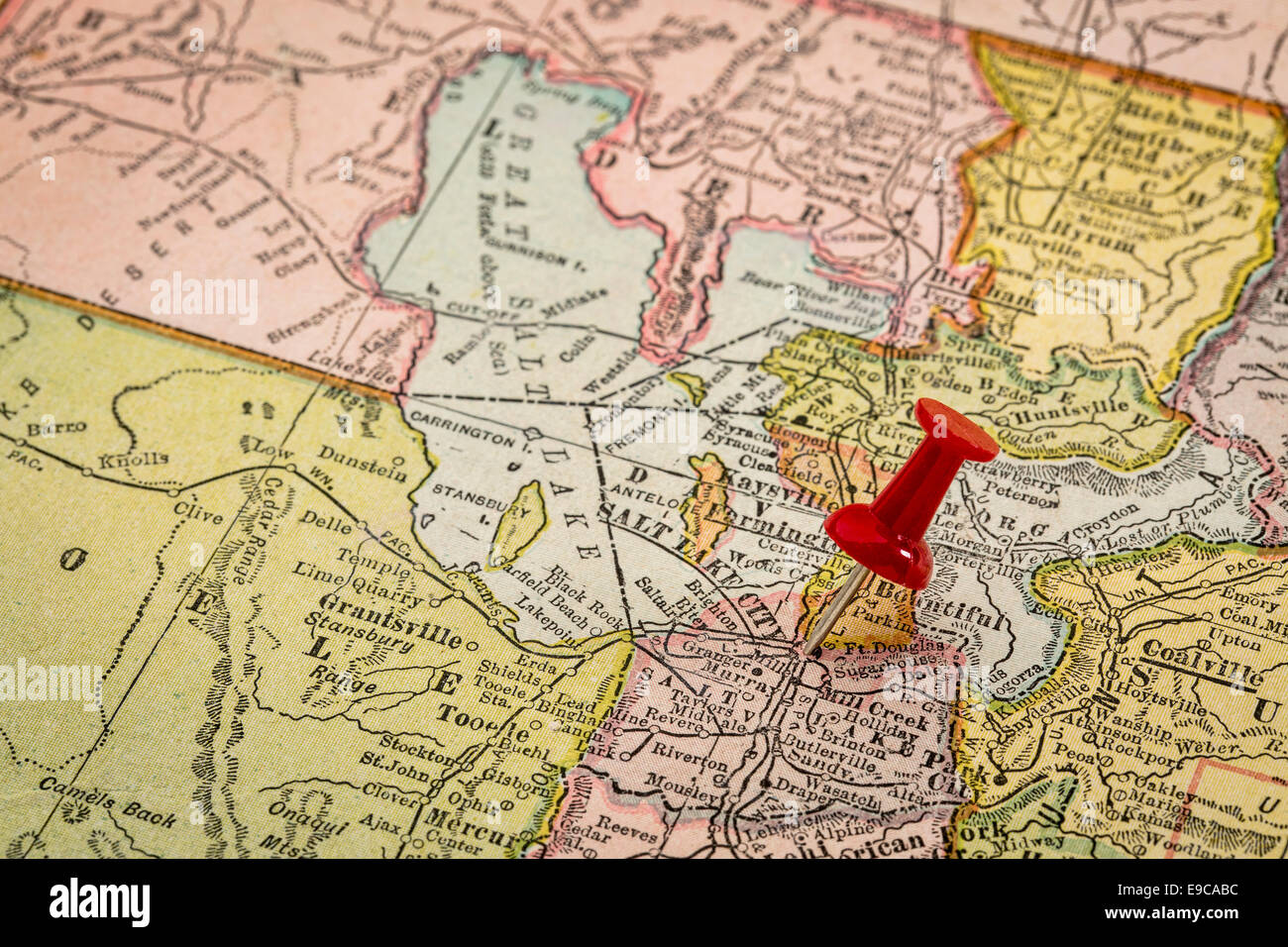 Salt lake city utah map hi-res stock photography and images - Alamy