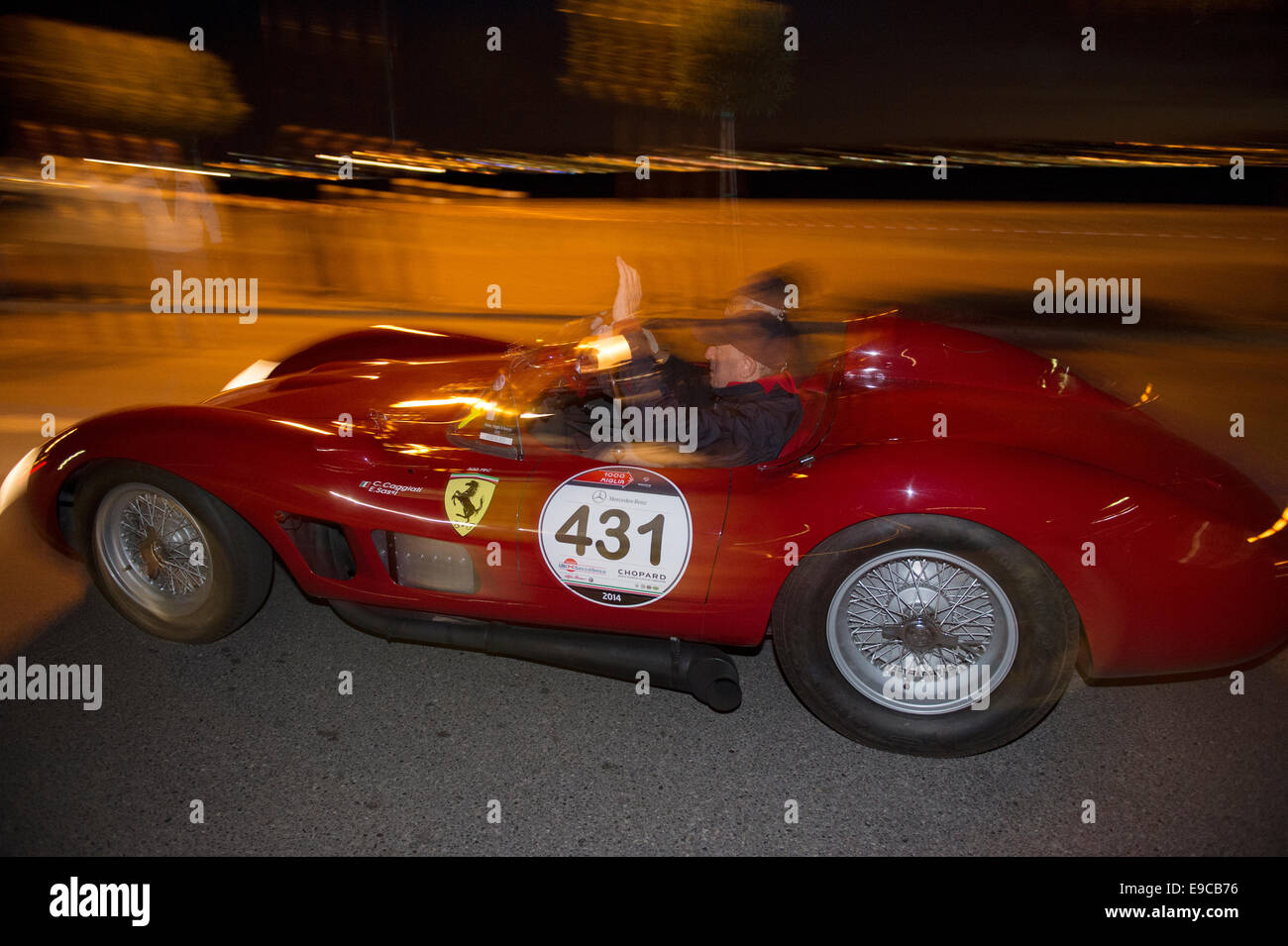 Sunset, Mille Miglia, 1000 Miglia, 2014, Sirmione Stock Photo - Alamy