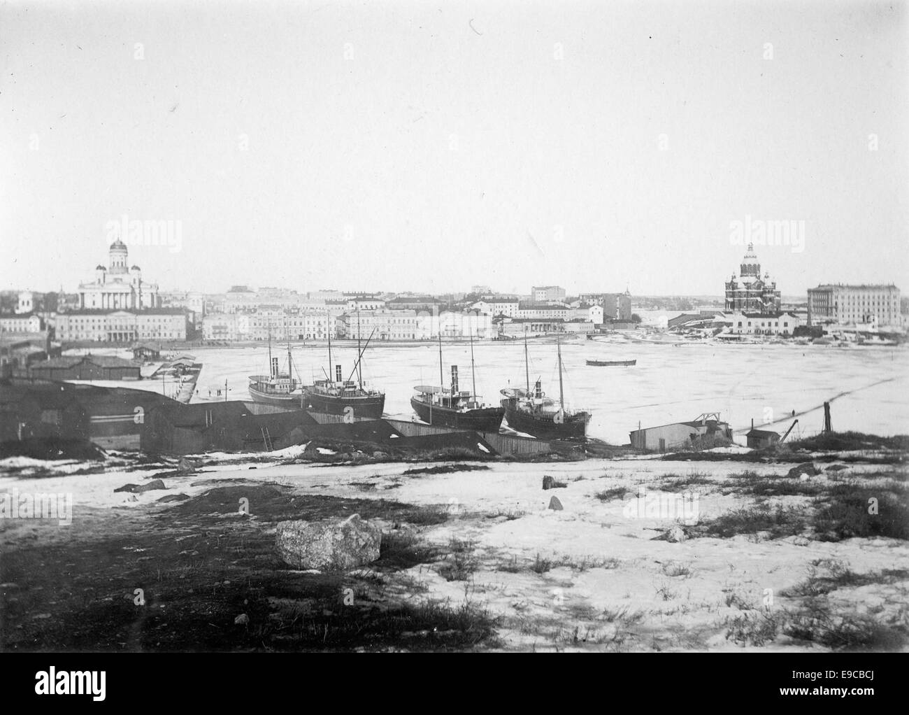 A photograph of South Harbor in Helsinki, taken between 1890-1910. The ...